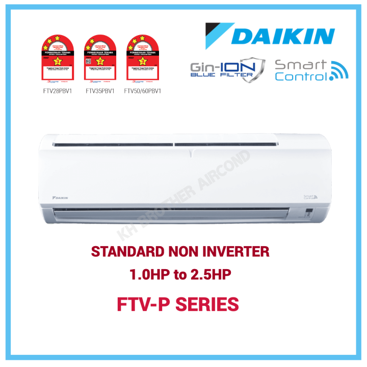 DAIKIN Standard Non Inverter Air-Conditioner 1.0HP to 2.5HP (Complete ...