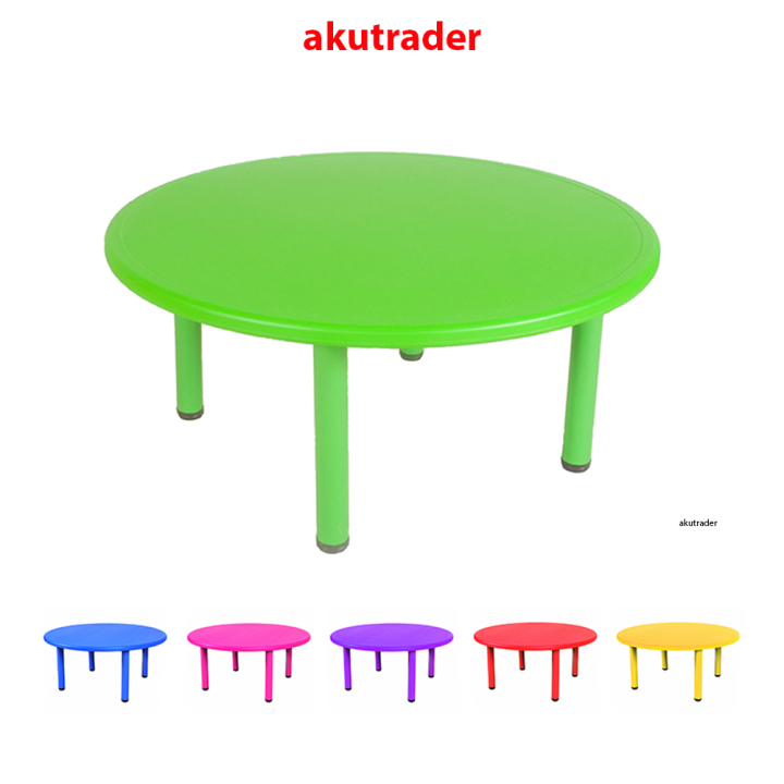 High Quality Kindergarten Round Kids Table Steel Leg Children Round Table Study Table | Lazada