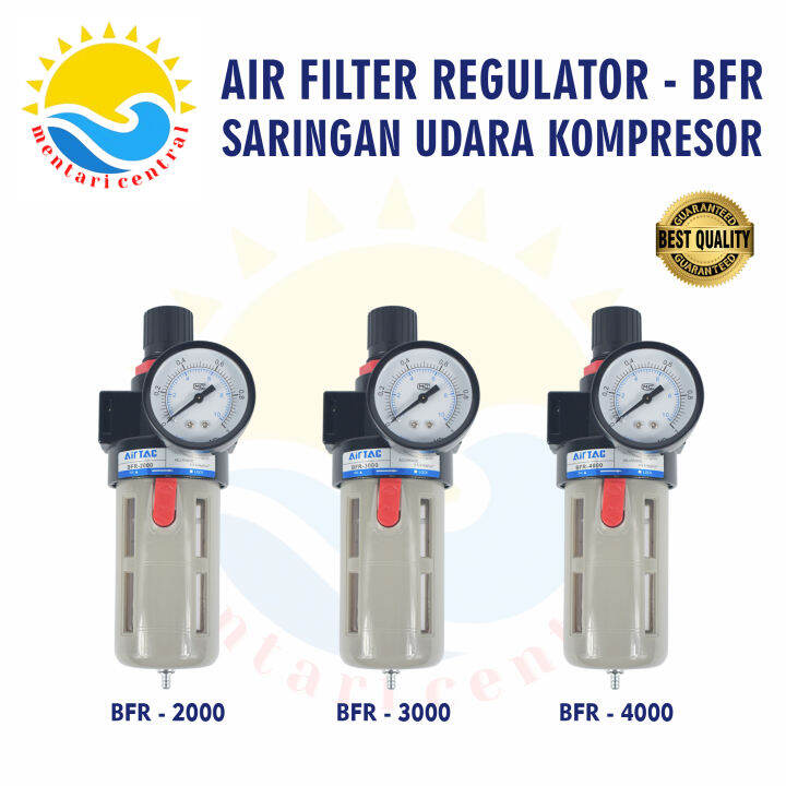 BFR 2000 Filter Regulator Udara 1/4" 3/8" 1/2" BFR-2000 BFR2000 BFR3000 ...