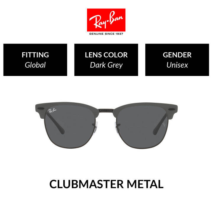 RAY-BAN CLUBMASTER METAL RB3716 9256B1 | Lazada.co.th