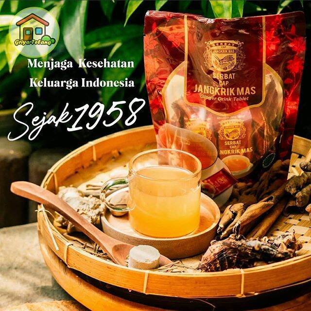 Serbat Jahe Cap Jangkrik Mas Isi 10 sachet / Minuman Jahe Merah Super ...