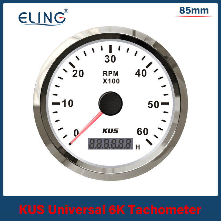 KUS Universal Waterproof 85mm Engine Car Boat Motorcycle Tachometer ...