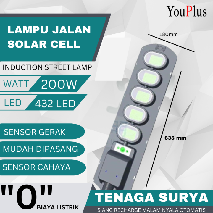 LAMPU JALAN SOLAR CELL 250WATT ALL IN ONE - / LAMPU TENAGA SURYA ...