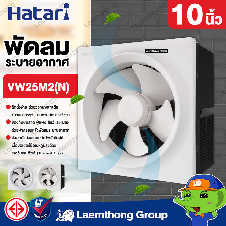 Hatari พัดลมระบายอากาศ ติดผนัง 10นิ้ว รุ่น Vw25m2 N Ltgroup Lazada