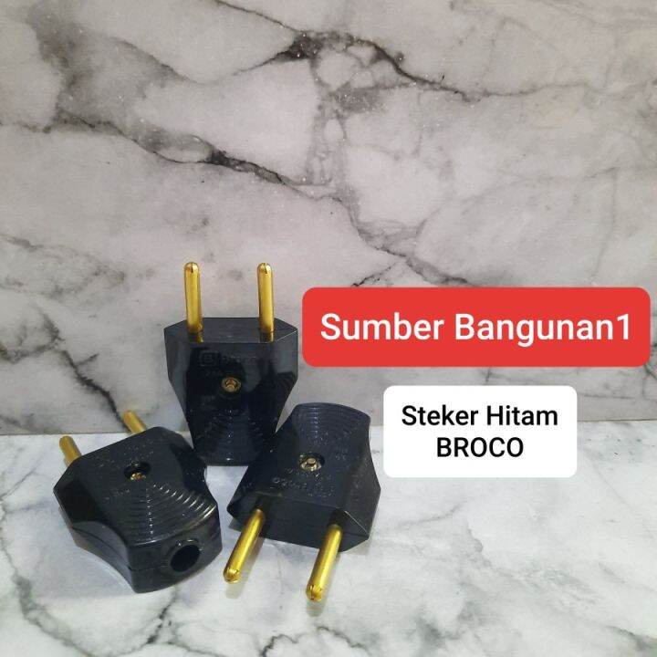 Steker Broco colokan listrik hitam kecil | Lazada Indonesia