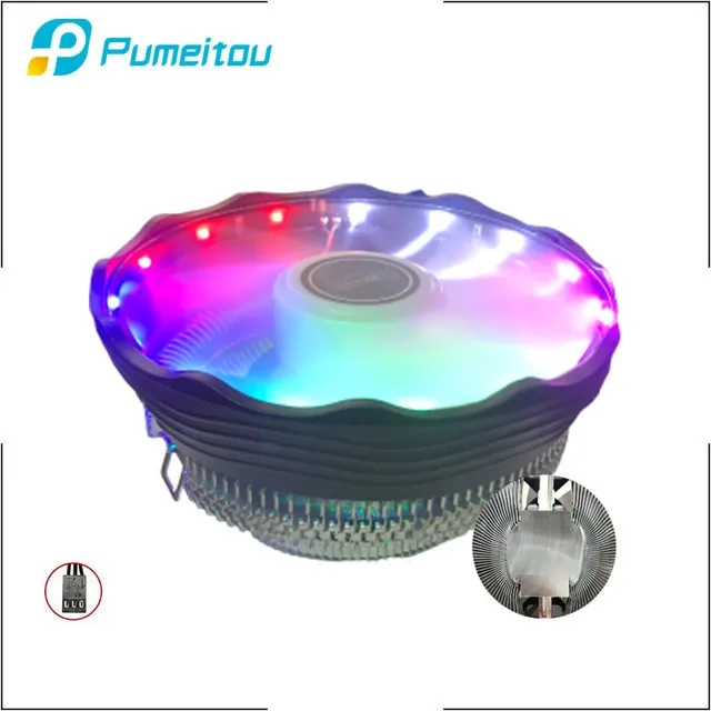 Pumeitou AMD Intel CPU Fan RGB Support 3 pin 4 pin cooler New | Lazada PH