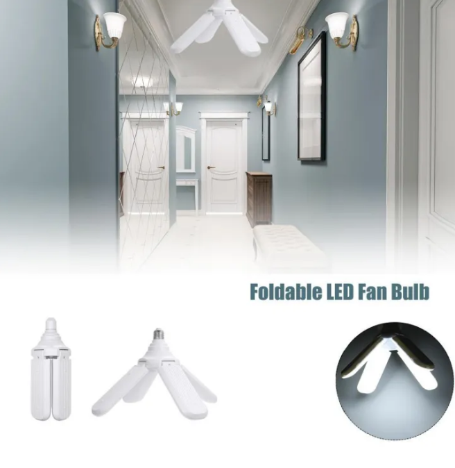 Myshop.ph 60W 6500K 4800 Lumen Foldable E27 Fan Blade Bulb Indoor ...