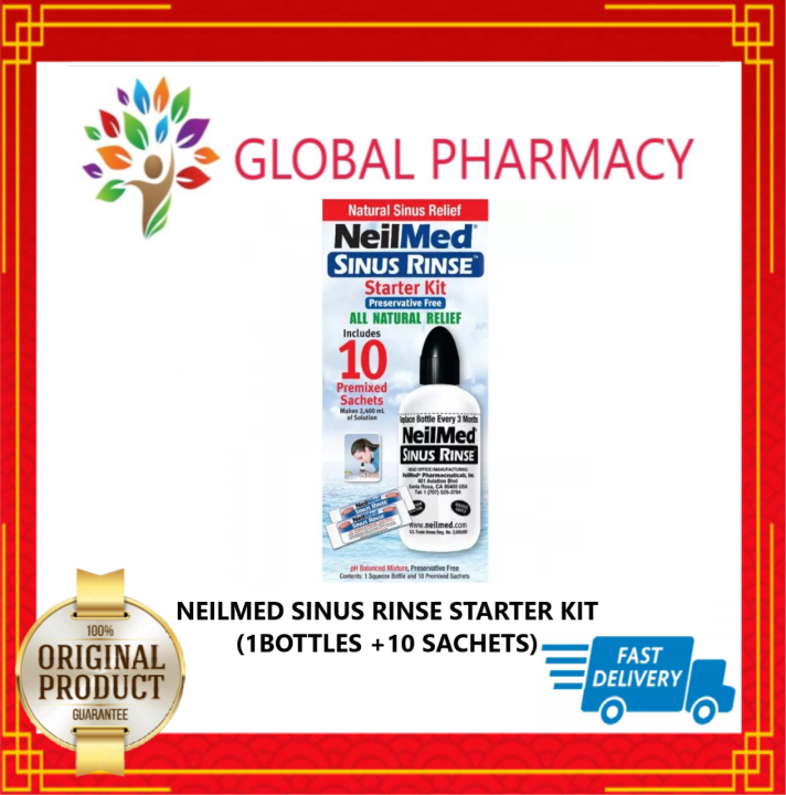 Neilmed Sinus Rinse Starter Kit (1 Bottle + 10 Sachets) | Lazada