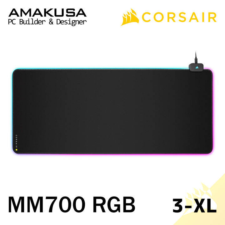 Corsair MM700 RGB Premium Anti Fray Cloth Mouse Pad Surface Mice Fiber ...