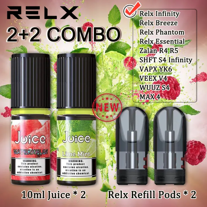 【Buy 1 Take 3】20ml Relx1 Infinity Juice Relx Refillable Pod Full Set ...