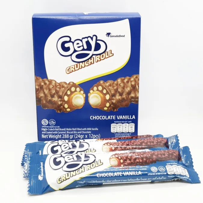 Gery Crunch Roll /Chocolate Vanila (1BOX/12PCS) | Lazada
