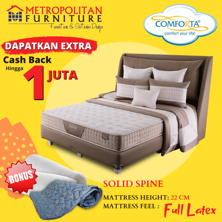 Springbed COMFORTA Solid Spine FULL SET / Kasur Spring bed / Matras ...