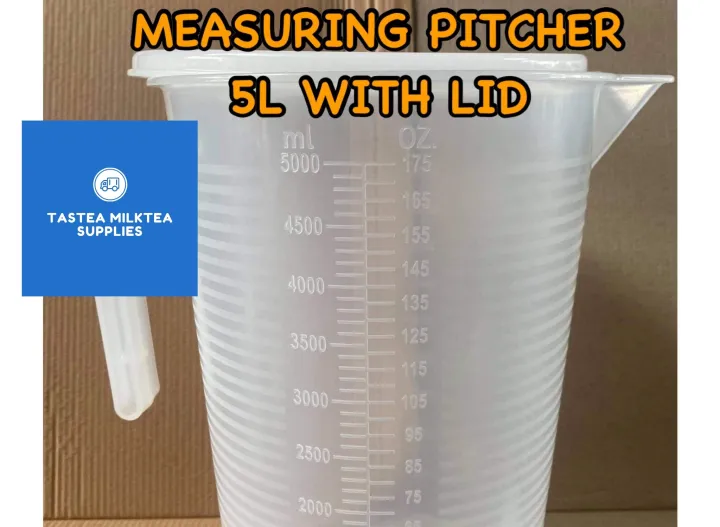 Measuring Pitcher 5L with Lid / Measuring Cups 5L with Lid- TASTEA ...