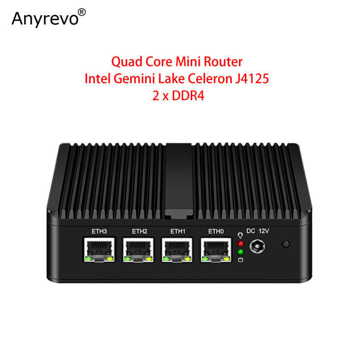 for wholesale 2.5G Soft Router Intel Celeron J4125 Quad Core Mini PC 4 ...