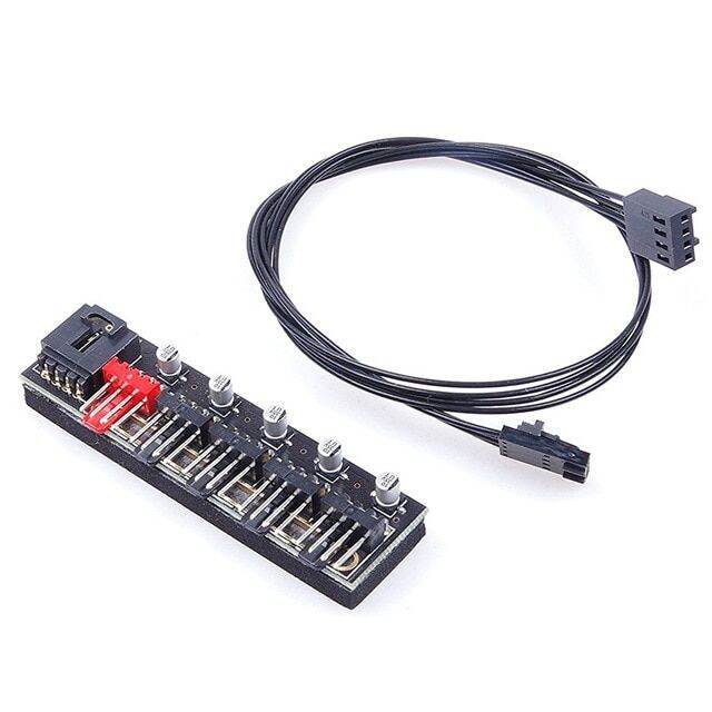 Molex 4pin Pwm Pc Fan Hub Power Supply Splitter Extension Cable 5 Port ...