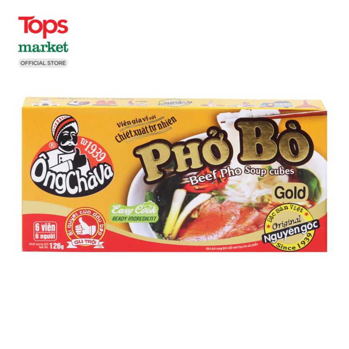 Viên Gia Vị Phở Bò Gold 126G - Siêu Thị Tops Market | Lazada.vn