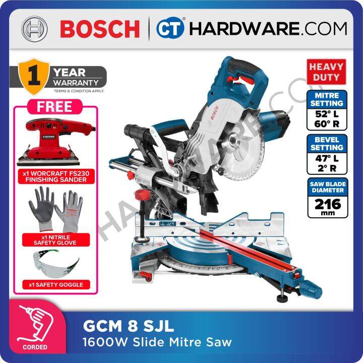 BOSCH GCM 8 SJL SLIDING MITER SAW 8 1/2" 1600W ( GCM8SJL ) | Lazada
