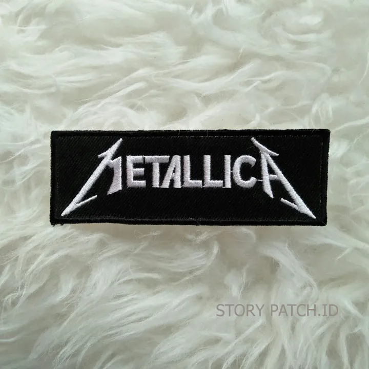 Patch / Emblem bordir jahit Metalica Tulisan White | Lazada Indonesia