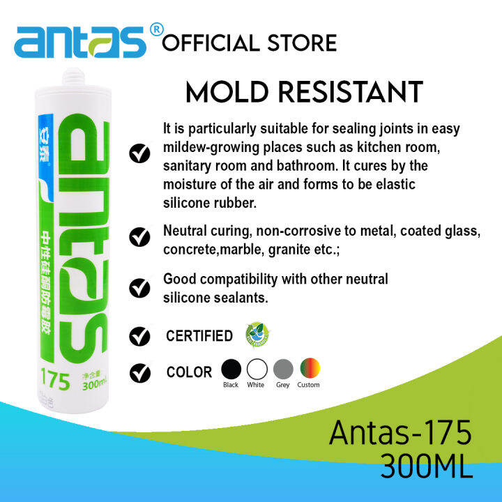Antas 175 Mold Resistant Silicone Sealant 300ml | Lazada PH