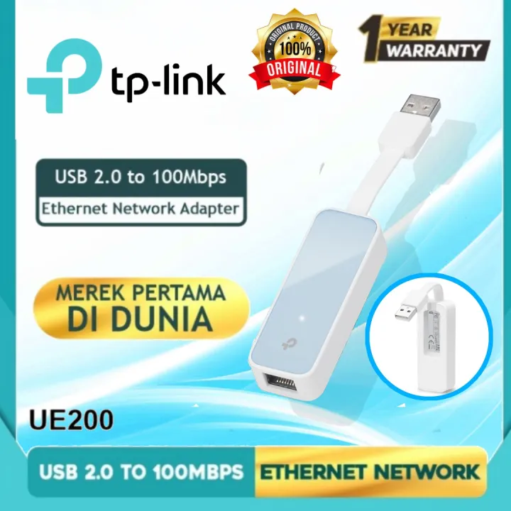 USB to Lan TP-Link UE200 USB 2.0 to Gigabit SuperSpeed Ethernet Adapter UE 200 Tplink System ...