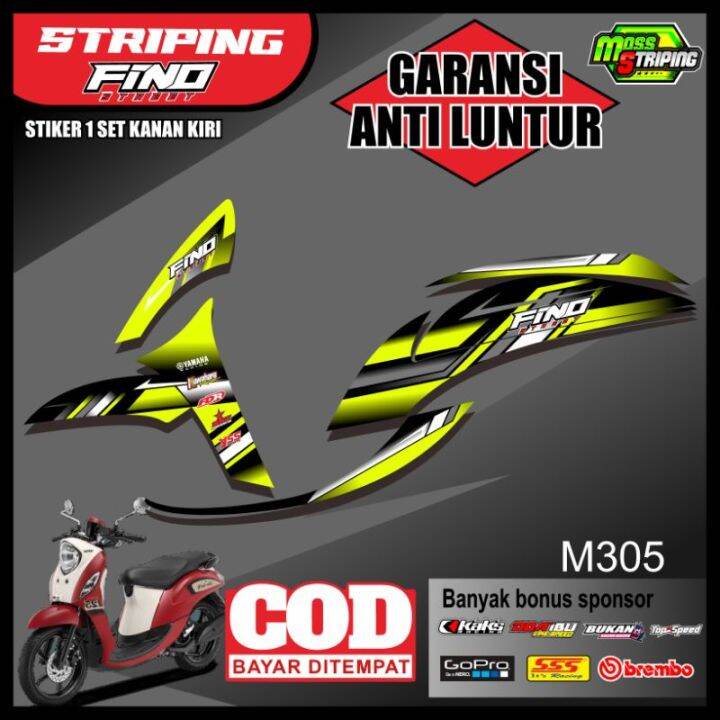 Sticker Striping Mio Fino 125 Grande Premium Variasi Warna Banyak keren ...