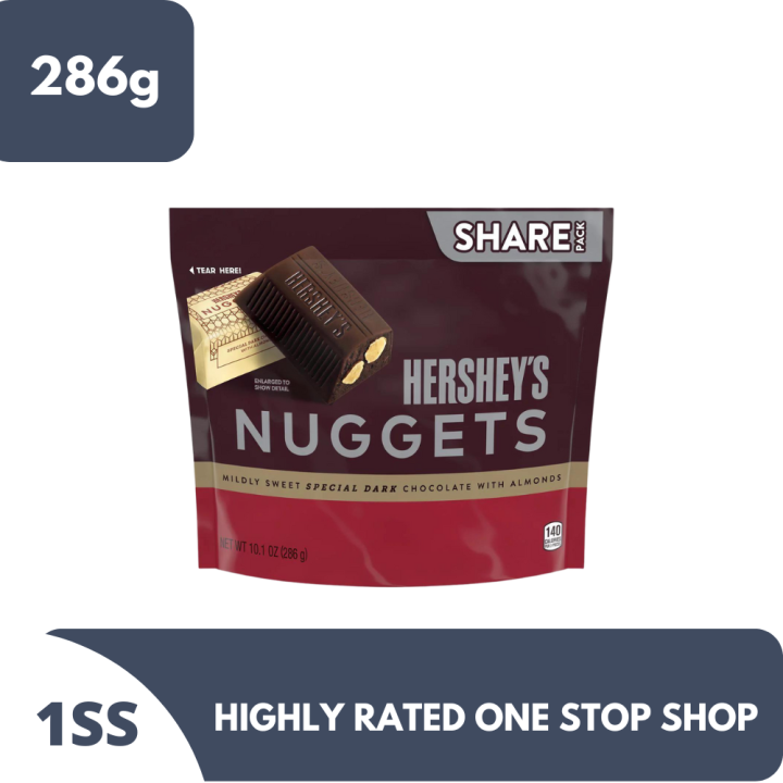 Hershey's Nuggets Dark Chocolate with Almonds 286g | Lazada PH