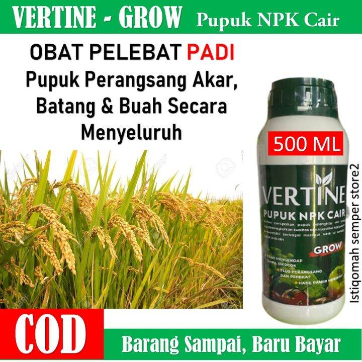 VERTINE grow Pupuk NPK cair 500 ml pupuk pelebat padi murah - VERTINE grow pupuk NPK Cair ...