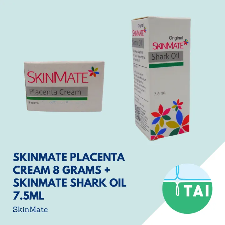 [Bundle] Skinmate Shark Oil 7.5ml + Skinmate Placenta Cream 8g | Lazada PH