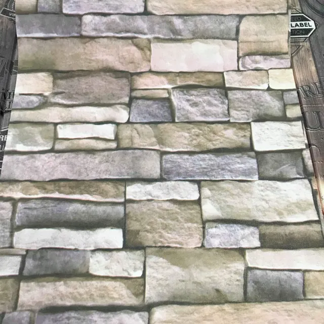 WANDA wallpaper stone bricks design wallpaper for bedroom waterproof ...