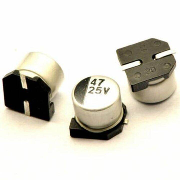 5PCS 47uF 25V 47MFD 25Volt SMD Aluminum Electrolytic Capacitor 6mm×5mm ...