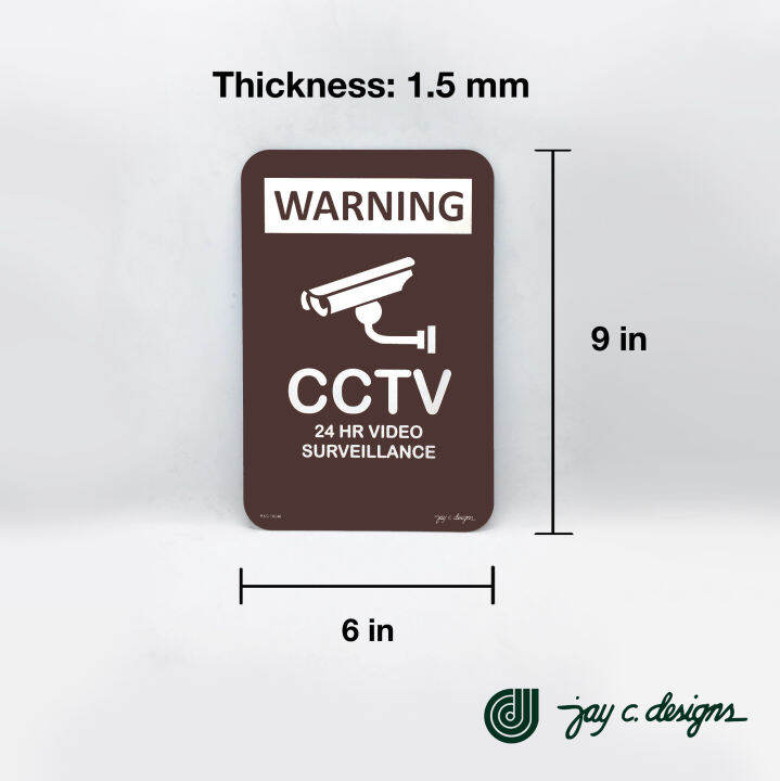 Acrylic Signage CCTV Sign Jay C. Designs 1924 | Lazada PH