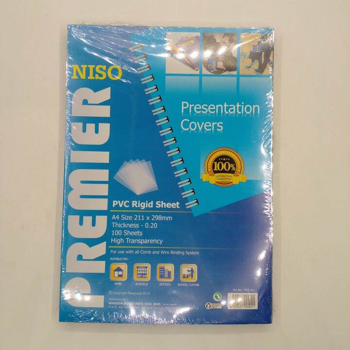 Niso A4 Pvc Cover 100S 0.2MM (PVC02) | Lazada