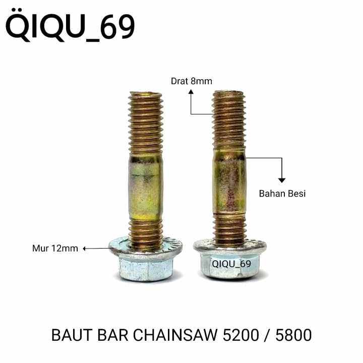 Baut baud mur bar mesin chainsaw kecil 5200 5800 1pcs | Lazada Indonesia