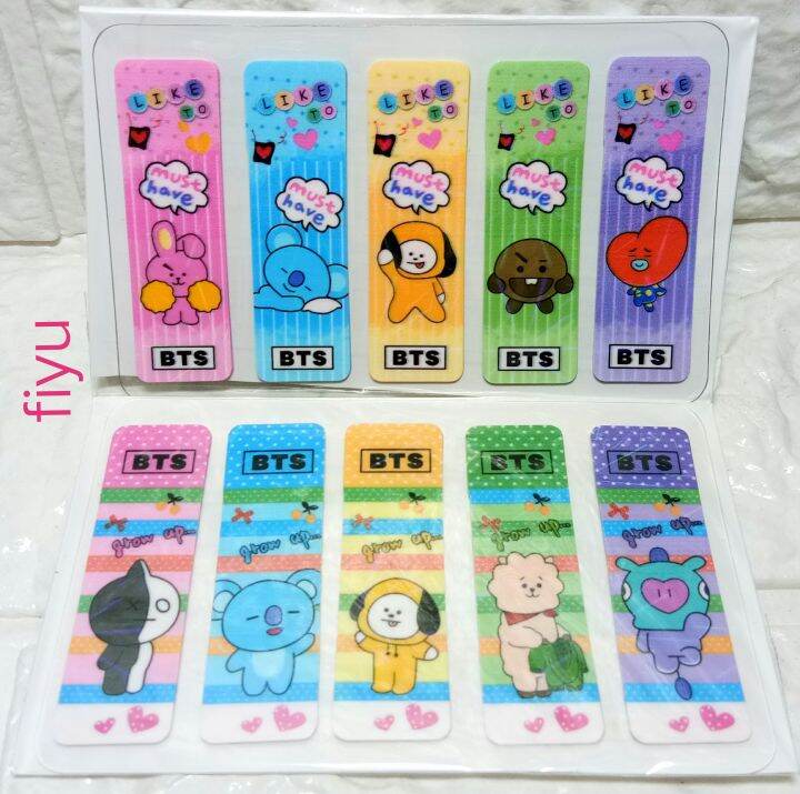 2 Pack ( @ 100 pcs/tempelan )Sticky Note gambar BTS ,BT21 murah ...