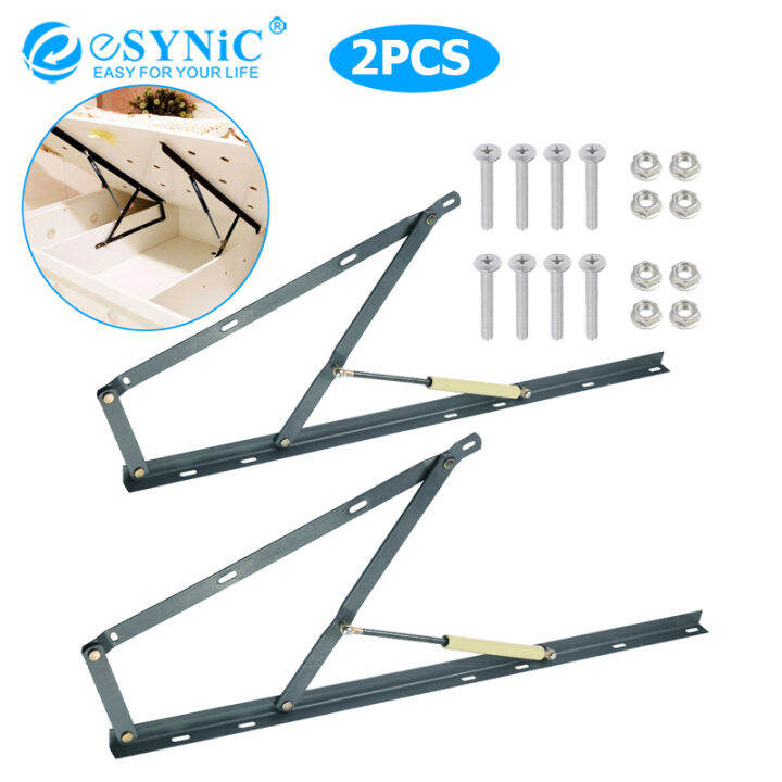 eSYNIC 2 x Advanced Lock Ottoman Storage Bed / Liftg Hge Mechanism and ...