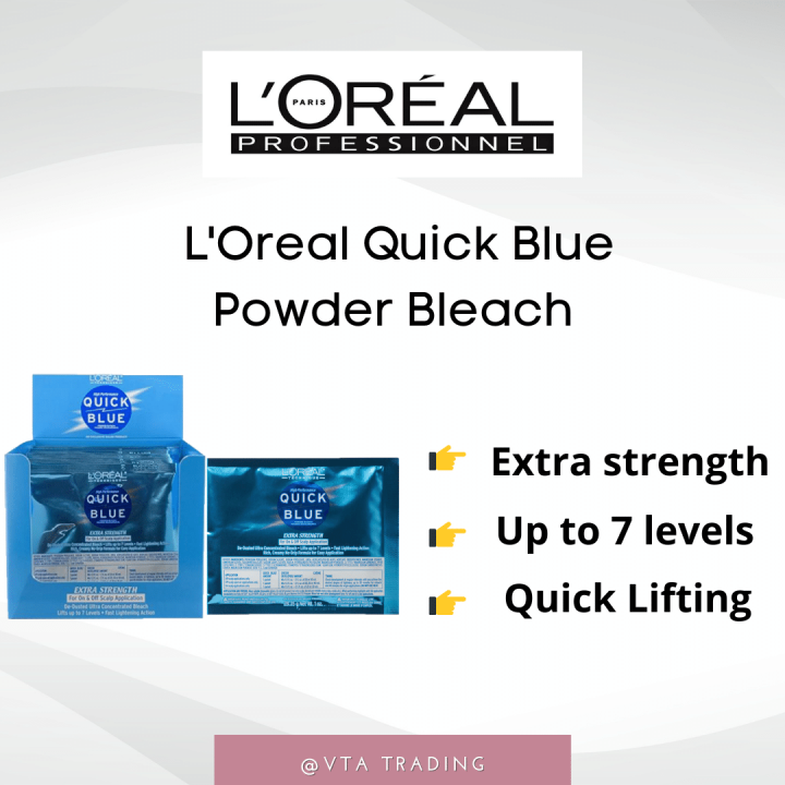 Loreal Quick Blue High Performance Powder Bleach 1oz per pack | Lazada PH