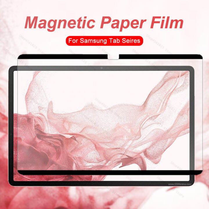 S8 S7ฟิล์มแม่เหล็กขนาด10.5นิ้วสำหรับ A8ซัมซุงกาแล็กซีแท็บขนาด11นิ้วสามารถลอกออกได้ S6 Lite ...