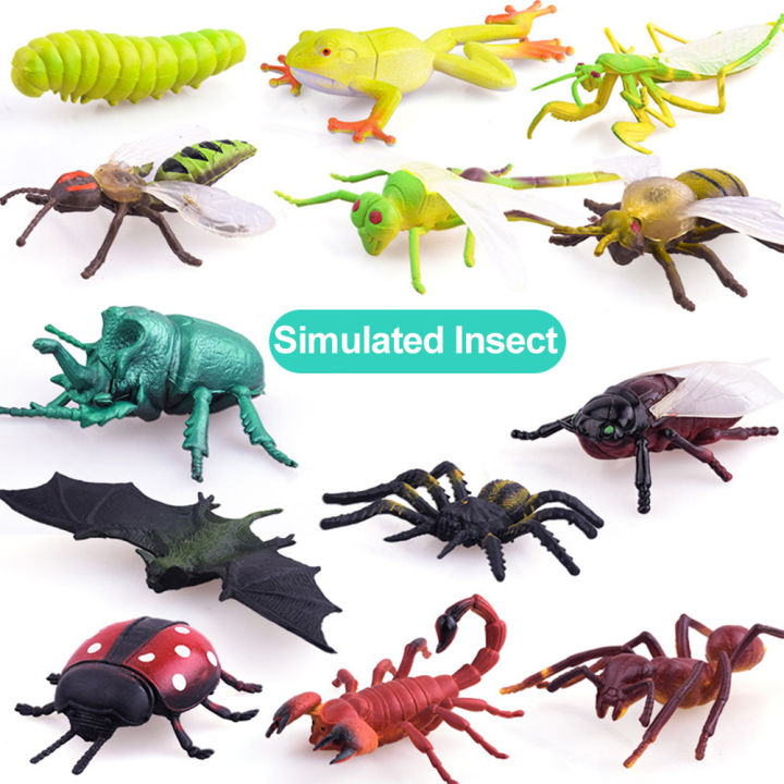 Simulated Wild Animal Insects Set Figurine Beetles Spiders Mantis ...