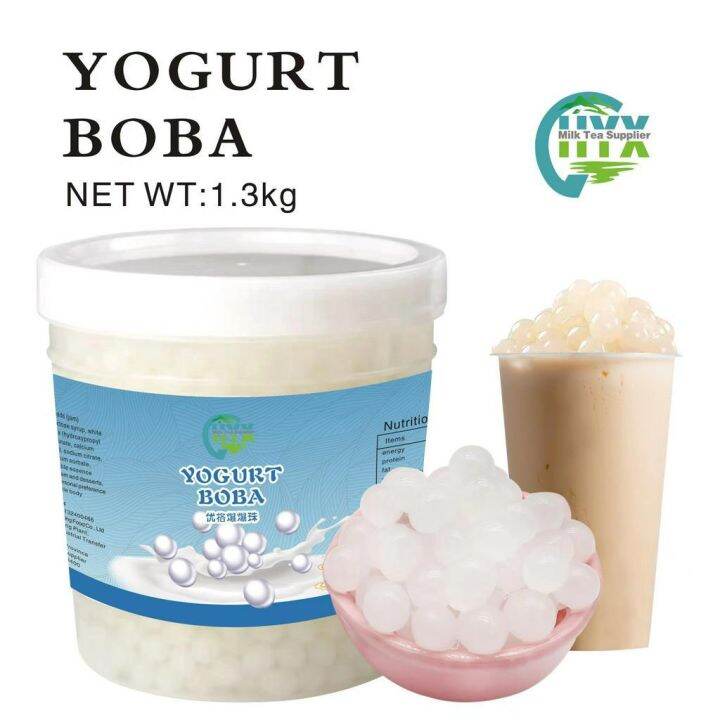 HYX YOGURT FLAVORED POPPING BOBA, milk tea, fruit tea, sinkers, quality ...
