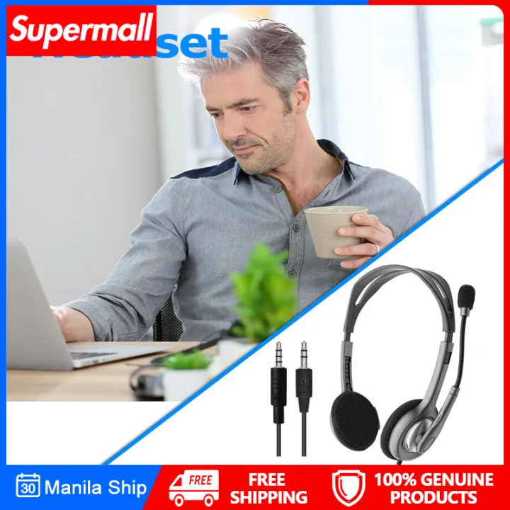 Logitech headset H110/H111 HiFi Stereo Headset with Microphone Rotating ...