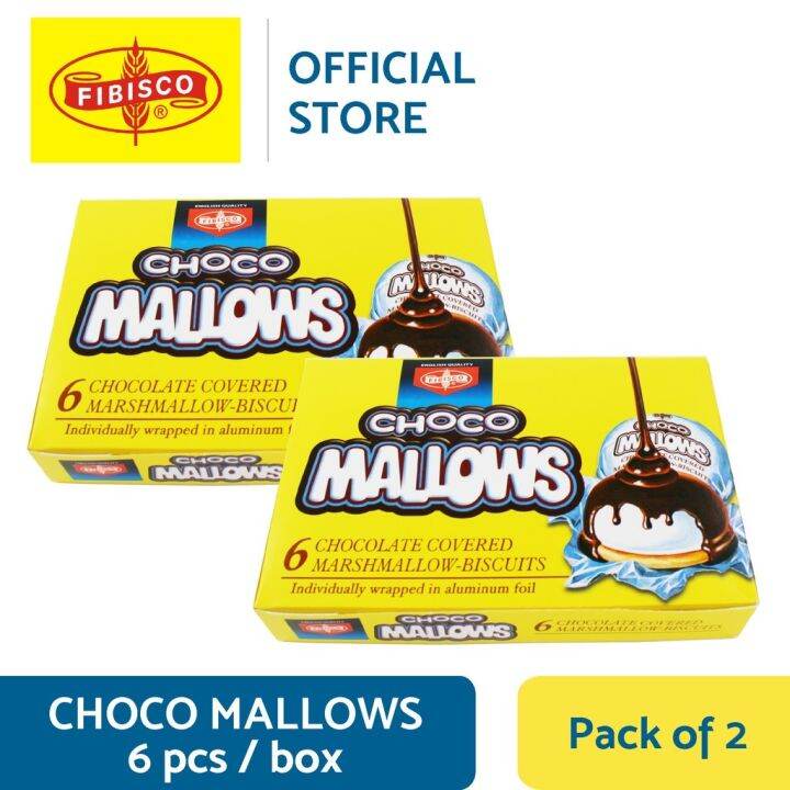 FIBISCO Choco Mallows 6 Pcs / Box - Pack of 2 | Lazada PH
