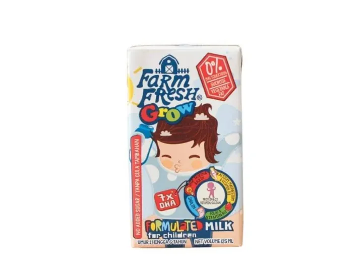 Grow Up formulaed milk UHT Farm Fresh 125ML (With Straw) 1 Carton 32 ...
