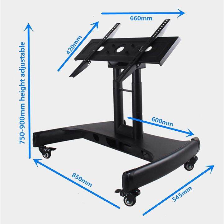 Mobile TV Mount Stand, Low Height Monitor Cart with Wheels for 32-70 ...