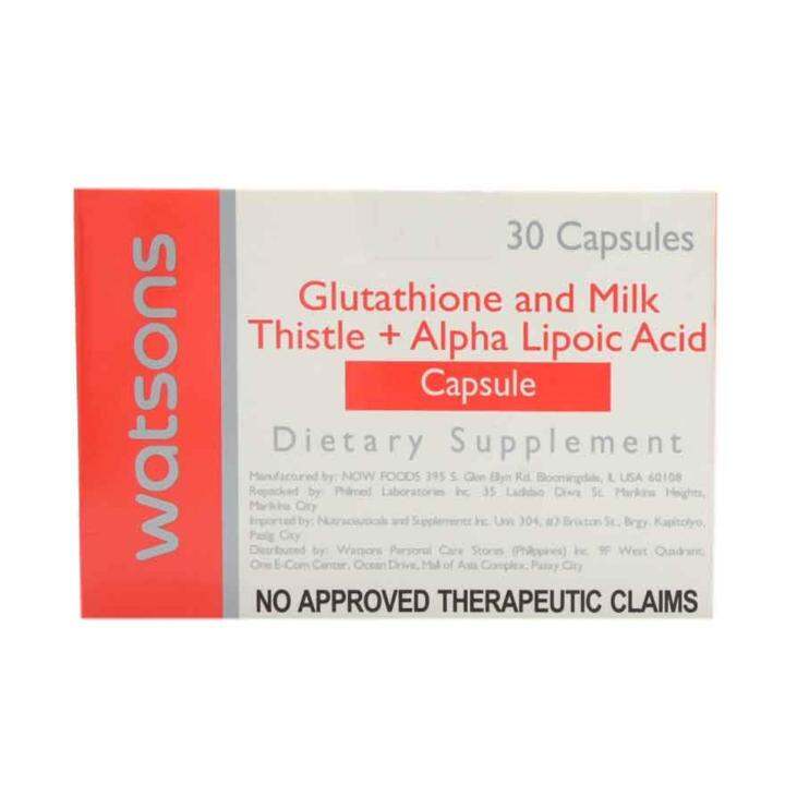 WATSONS GENERICS Glutathione and Milk Thistle + Alpha Lipoic Acid ...