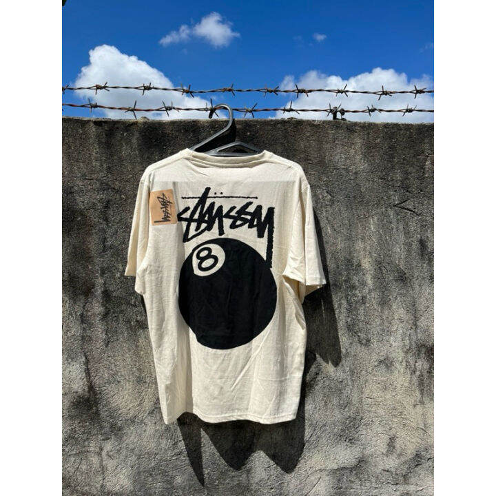 Inspired stussy Cream & white tee | Lazada PH