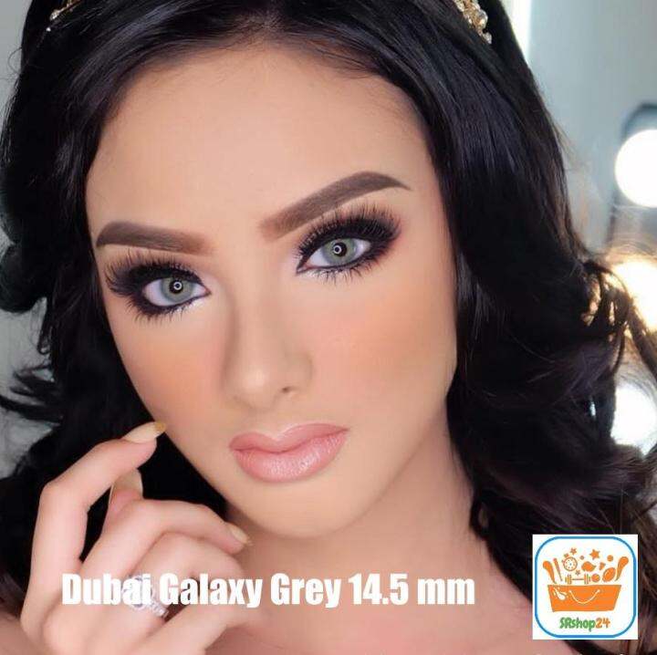 SwS (COD YES) SOFTLENS GALAXY GREY NEW MORE DUBAI 14.5mm NORMAL arabic eyes GRATIS TEMPAT SOFLEN ...