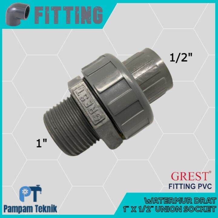 WATERMUR DRAT GREST AW 1" x 1/2" inch WATERMOR SOK DERAT 1x1/2 - UNION SOCKET GRES | Lazada ...