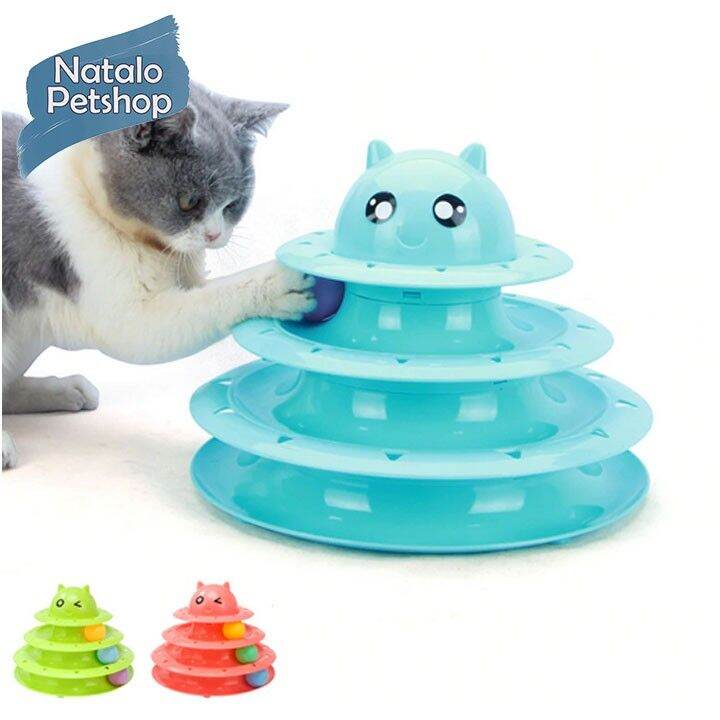 Circular Cat Toy / Mainan Kucing Bola Tingkat 3 Interaktif Lucu ...