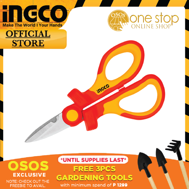 INGCO Original Insulated Scissor 160mm(6") HISS1601 •OSOS• | Lazada PH