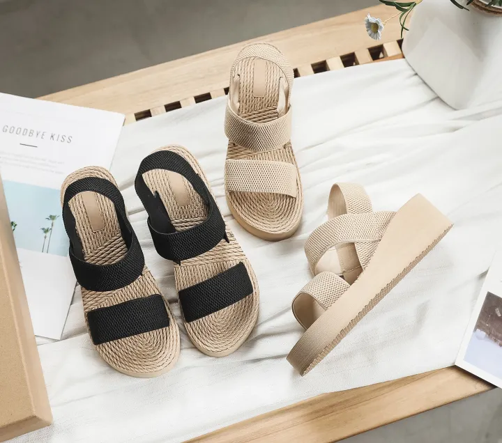 New Arrival lady wedge sandals heels Beach sandal | Lazada PH